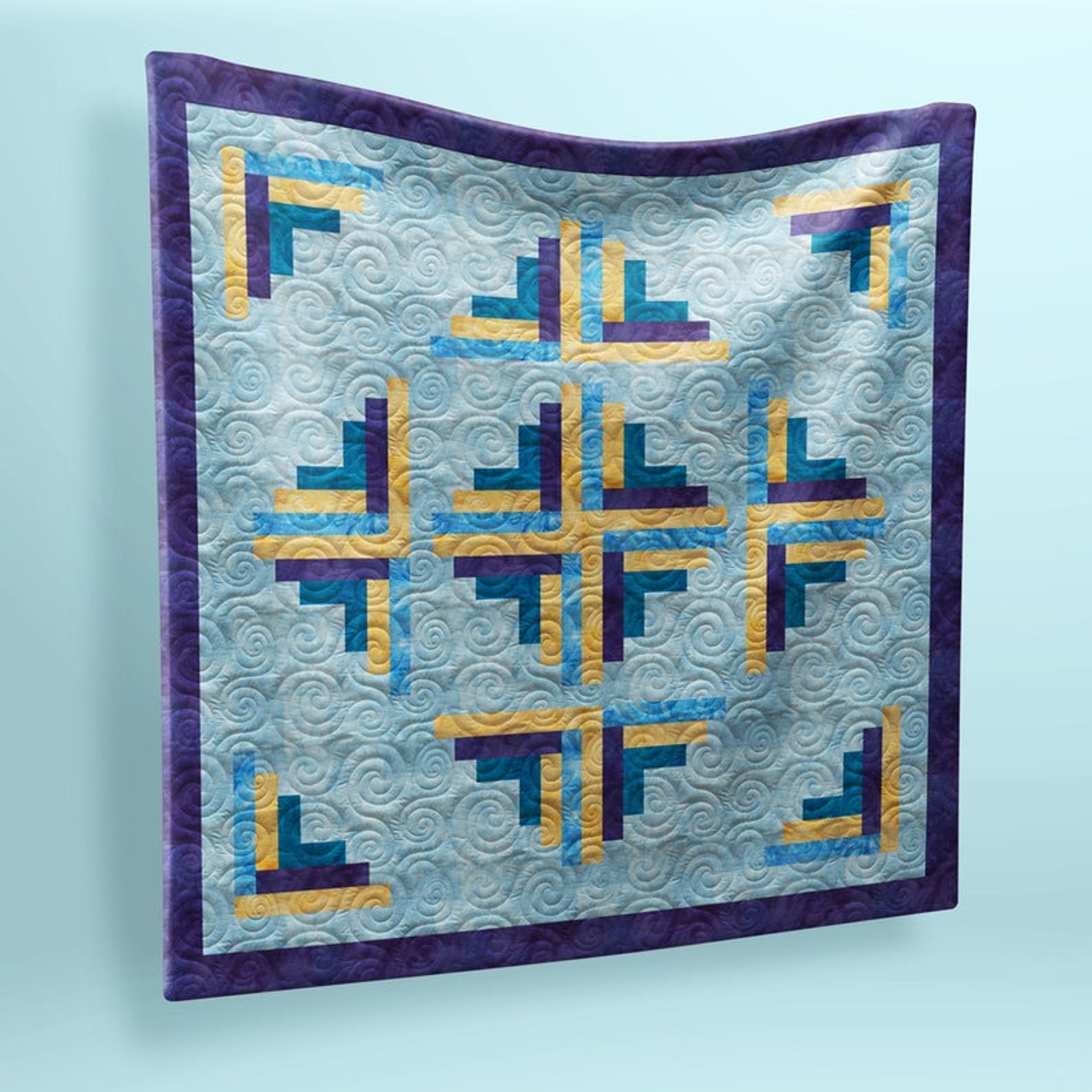 Log Cabin Maze Wall Quilt PDF Pattern With Video Tutorial - Etsy