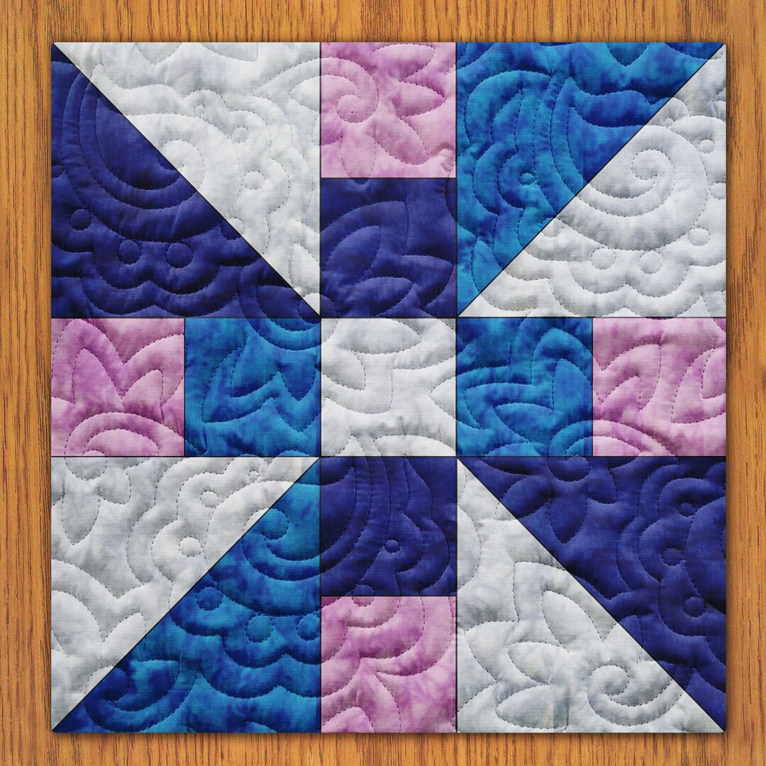Pinwheel Daisy Quilt Block PDF Pattern With Video Tutorial || 6, 8, 10 ...