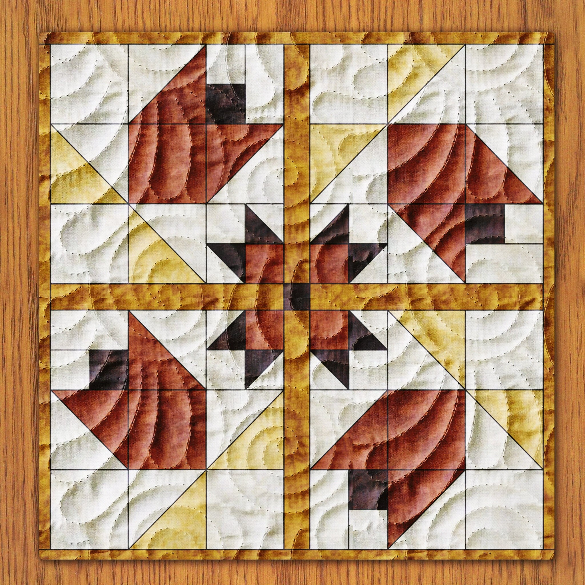 Tulips Star Quilt Wall Quilt PDF Pattern With Video Tutorial || 40x40 ...
