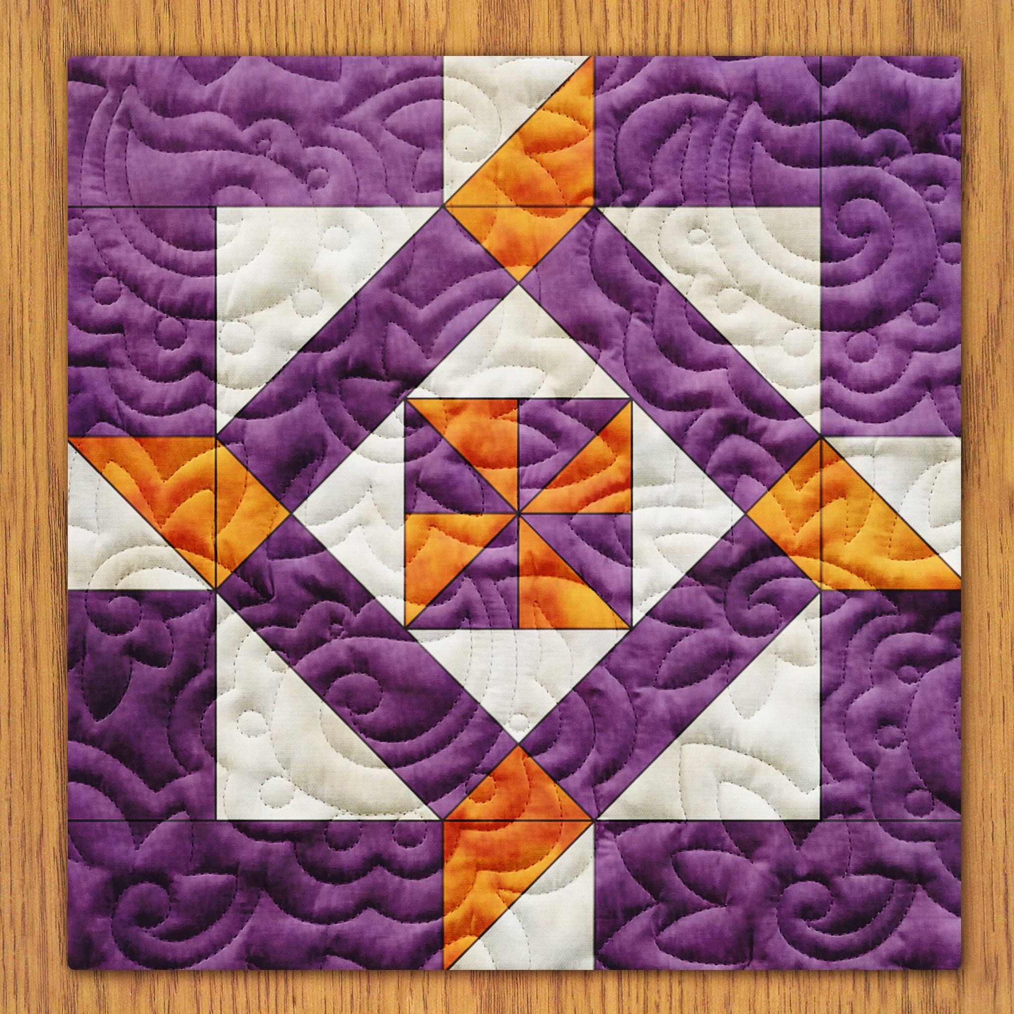Geometric Stars Quilt Block PDF Pattern With Video Tutorial || 16, 18 ...