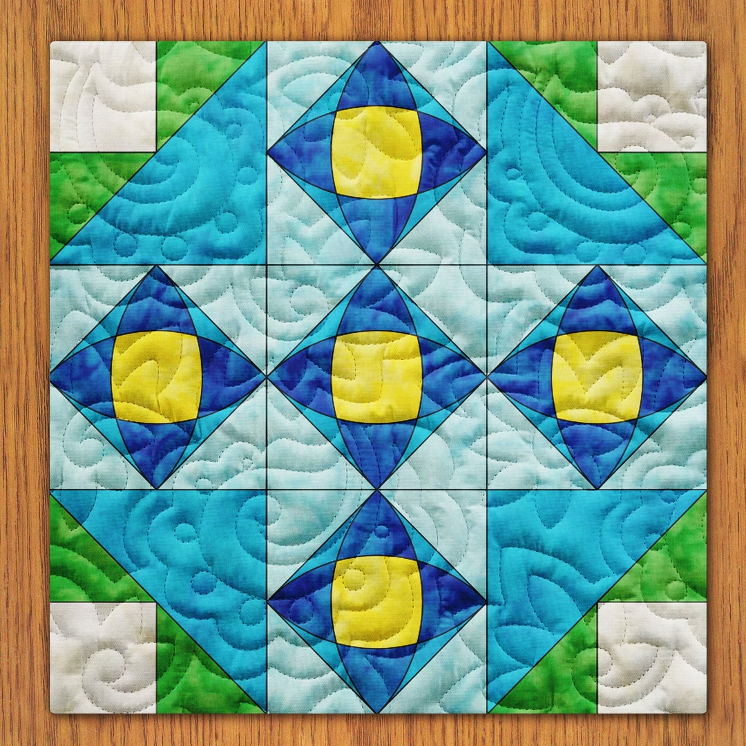 Shimmering Star Quilt Block PDF Pattern With Video Tutorial 16, 18, 20 ...