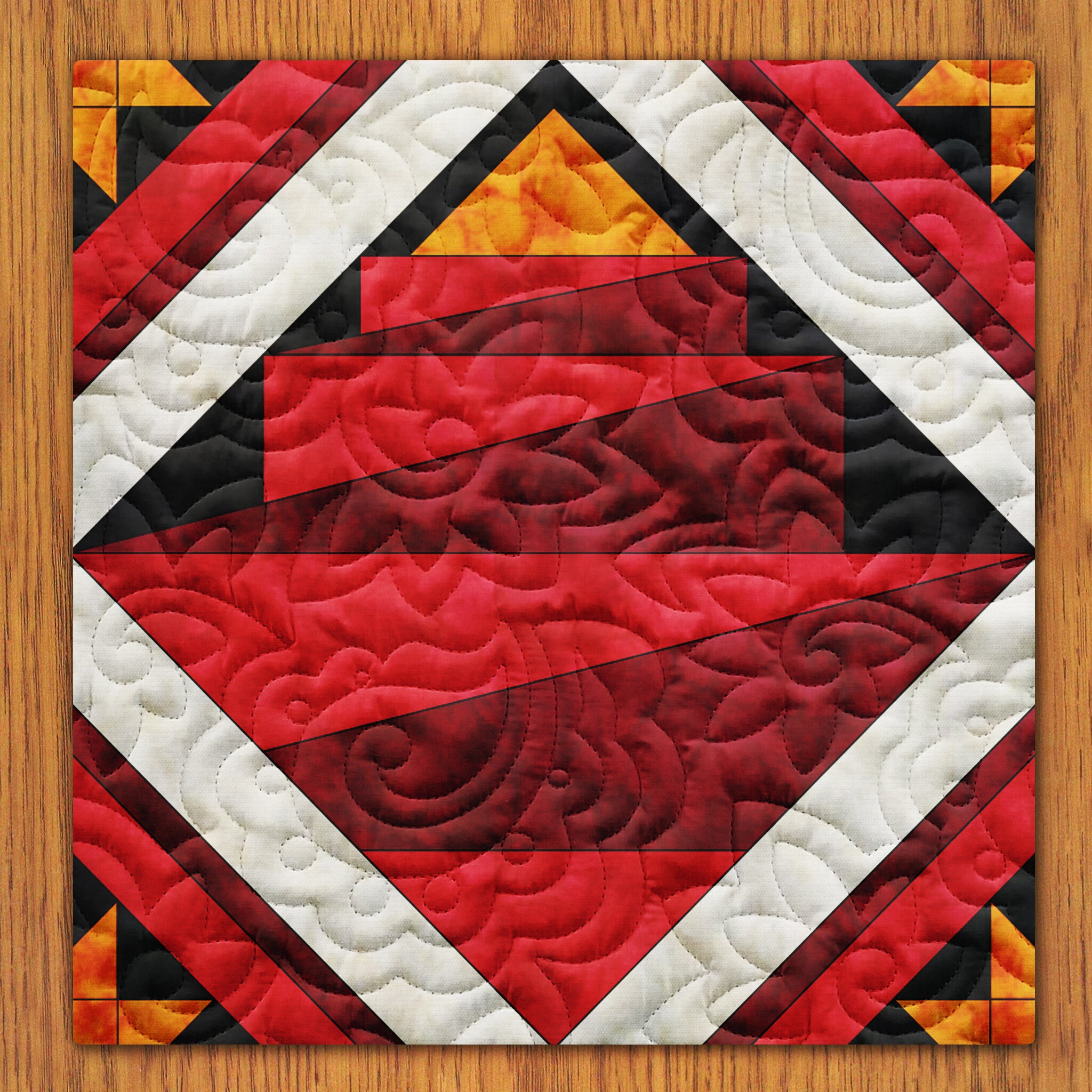 Geometry Path Quilt Block PDF Pattern With Video Tutorial || 16, 18, 20 ...