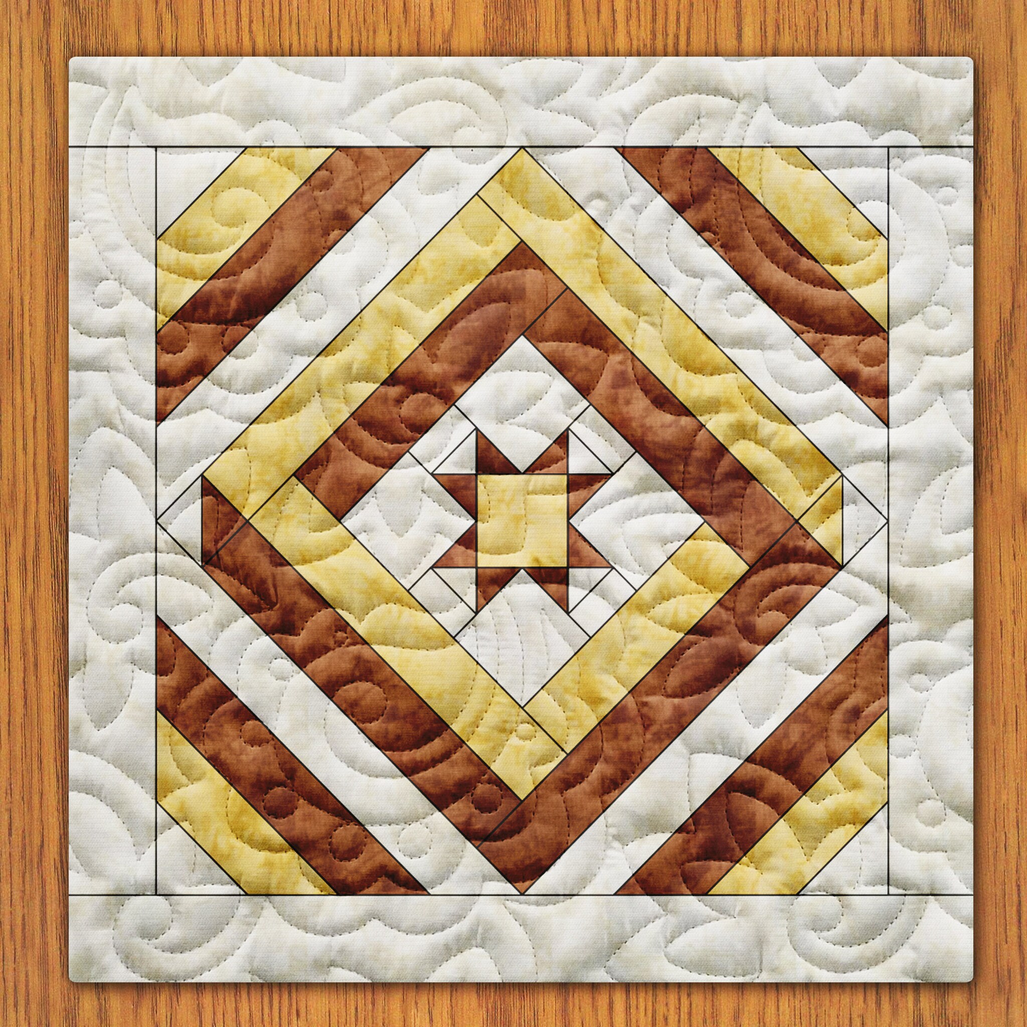 3D Cubic Star Quilt Block PDF Pattern With Video Tutorial 16, 18, 20 ...
