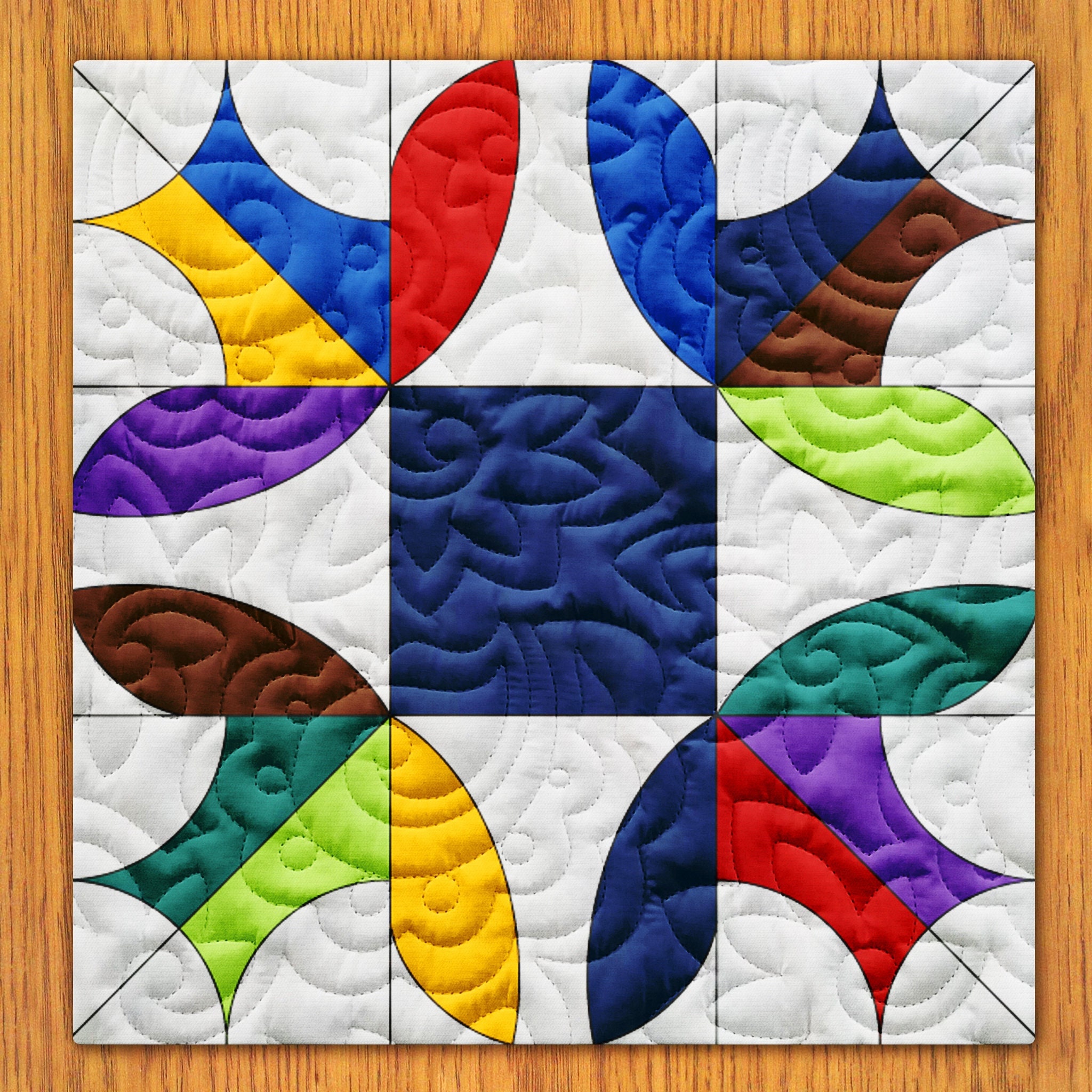 Blooming Lotus Wall Quilt PDF Pattern With Video Tutorial 40x40 Inches ...