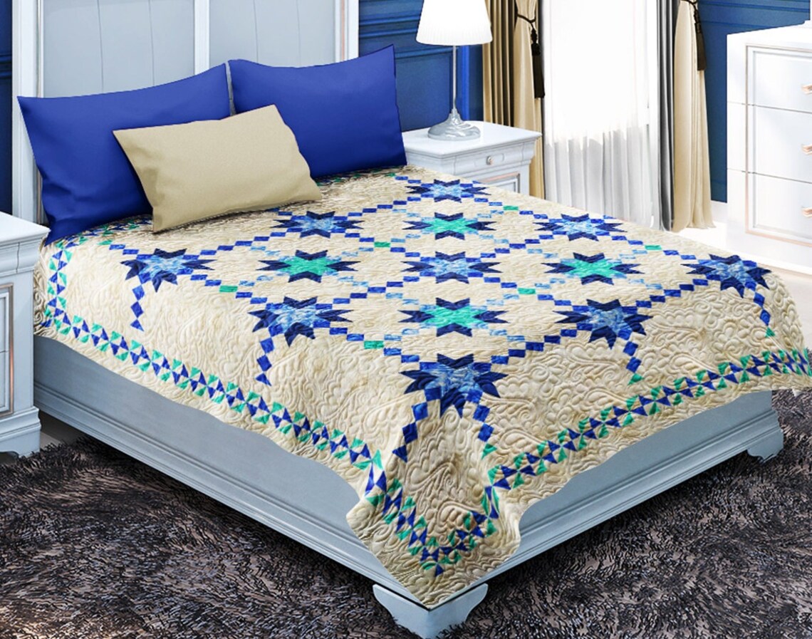 Chained Stars Quilt Block PDF Pattern With Video Tutorial || 6, 8, 10 ...