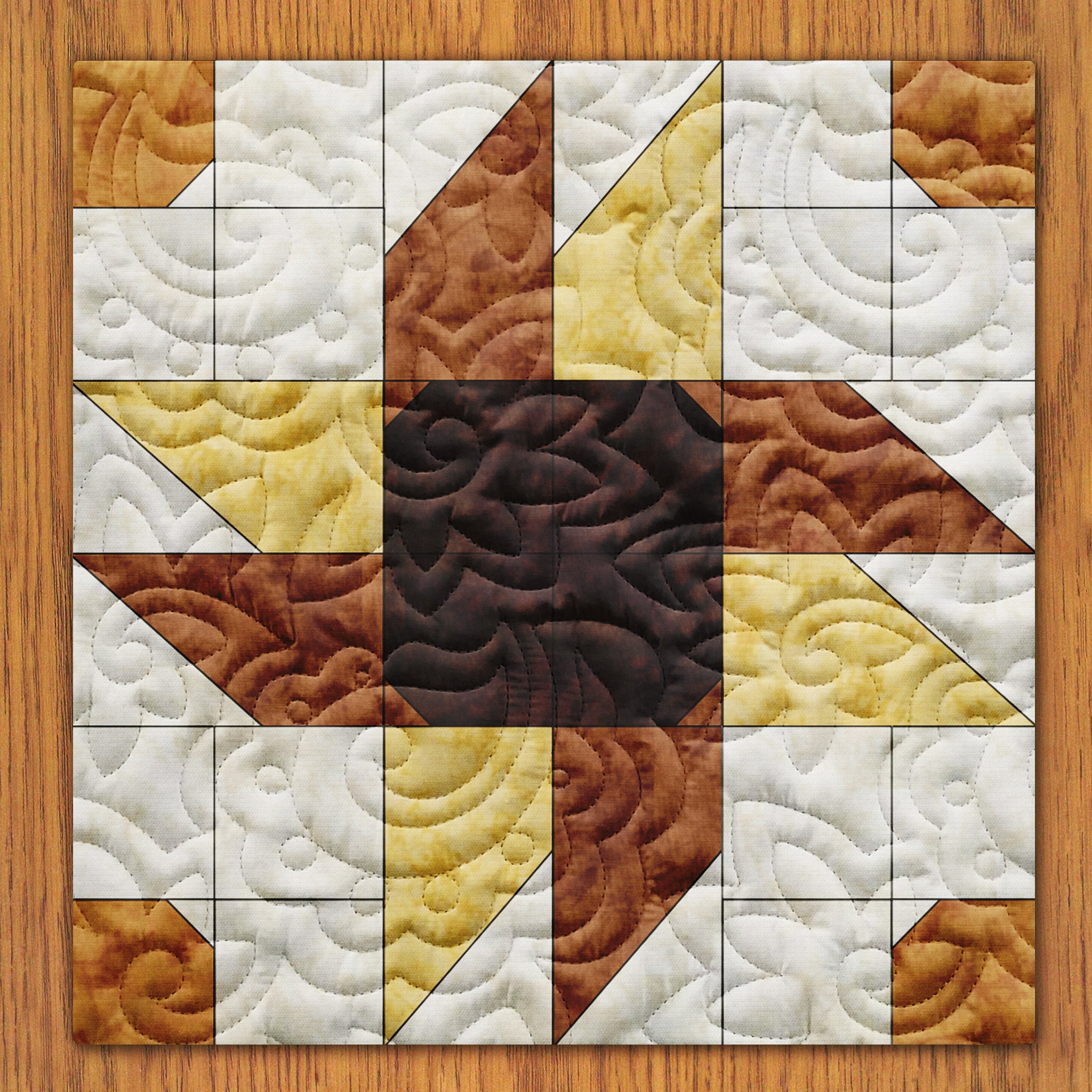 Sunny Flower Quilt Block PDF Pattern With Video Tutorial || 6, 8, 10 ...