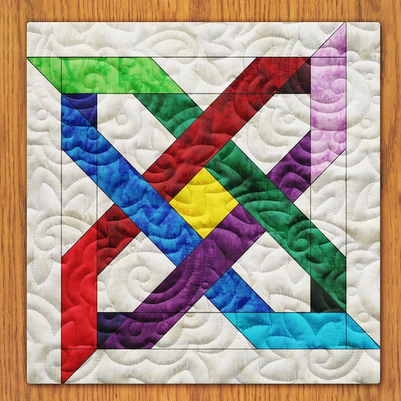 Paper Cross Lock Quilt Block PDF Pattern With Video Tutorial | Etsy