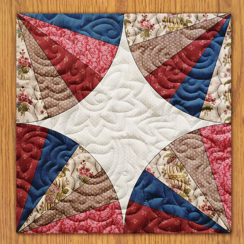 Shimmering Fans Quilt Block PDF Pattern With Video Tutorial || 6, 8, 10 ...