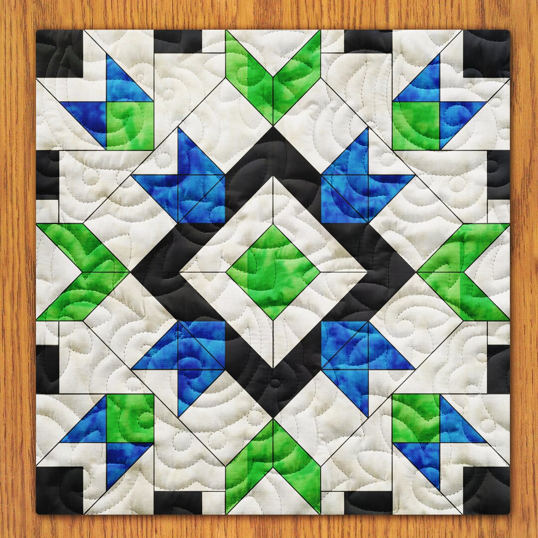 Focal Point Quilt Block PDF Pattern With Video Tutorial 16, 18, 20, 22 ...