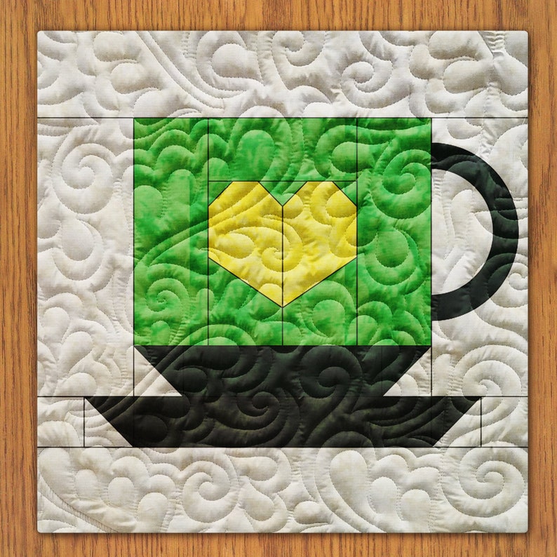 Coffee Lover Quilt Block PDF Pattern With Video Tutorial 6 - Etsy