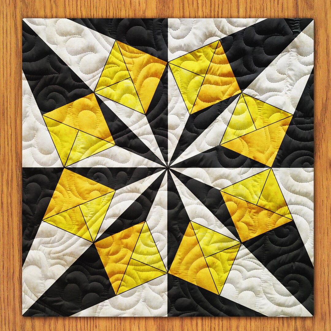 Eight Cube Sun Quilt Block PDF Pattern With Video Tutorial || 6, 8, 10 ...