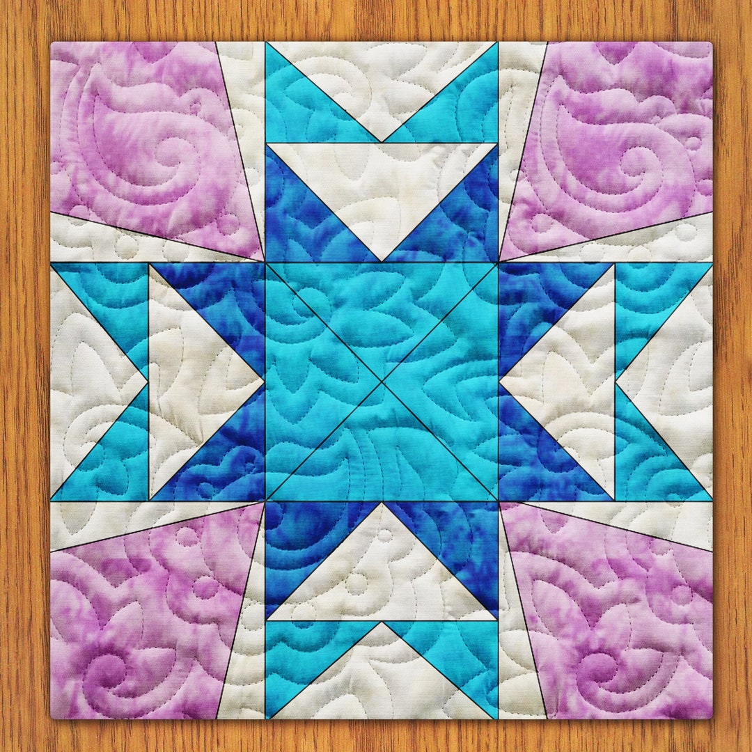 Explosive Star Quilt Block PDF Pattern With Video Tutorial - Etsy