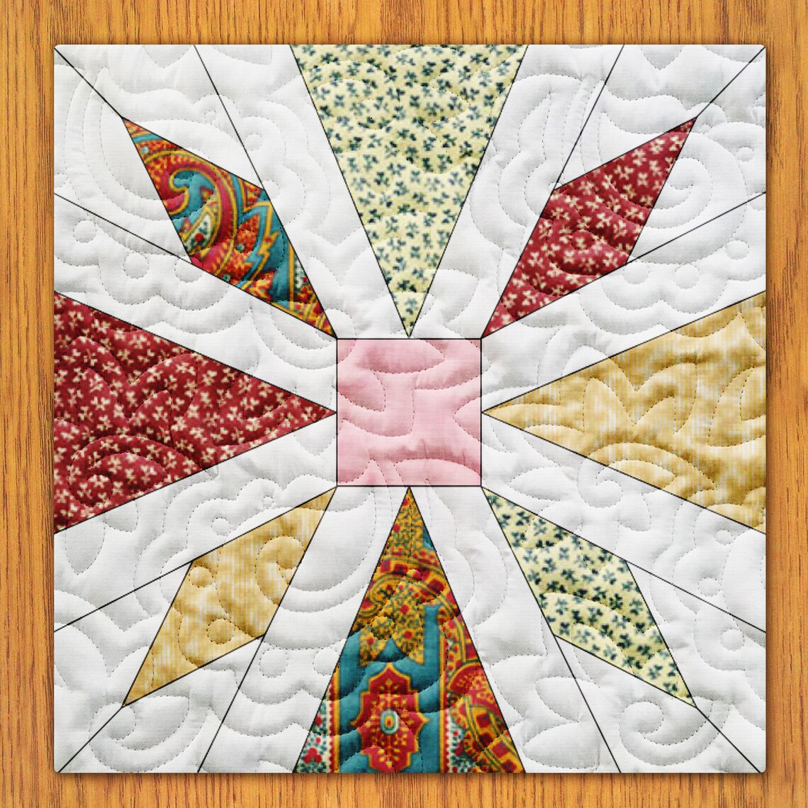 Winged Diamonds Quilt Block PDF Pattern With Video Tutorial || 6, 8, 10 ...