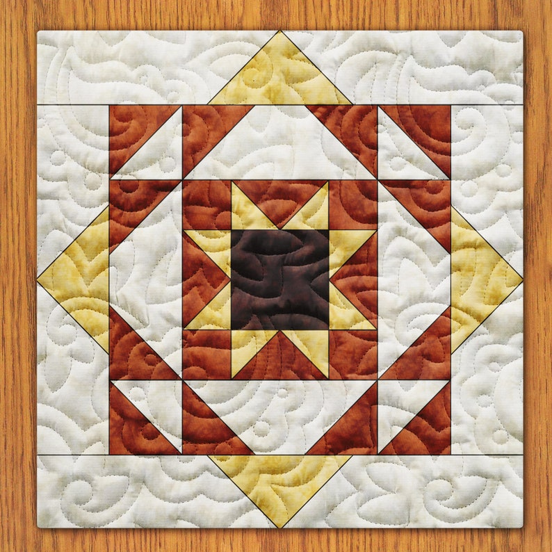Covering Sun Quilt Block PDF Pattern With Video Tutorial 6, 8, 10, 12 ...