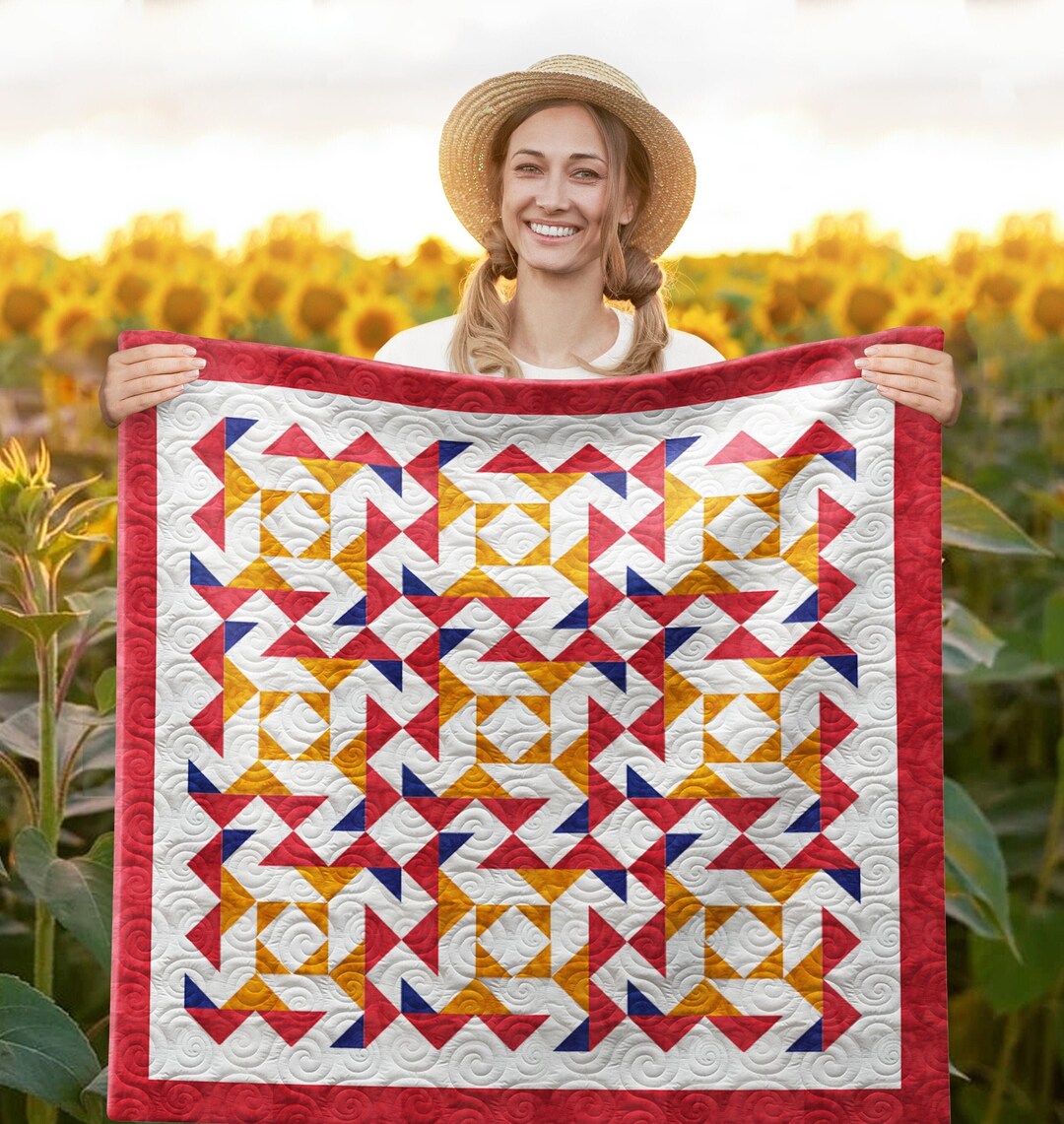 Impossible Maze Wall Quilt PDF Pattern With Video Tutorial 40x40 Inches ...