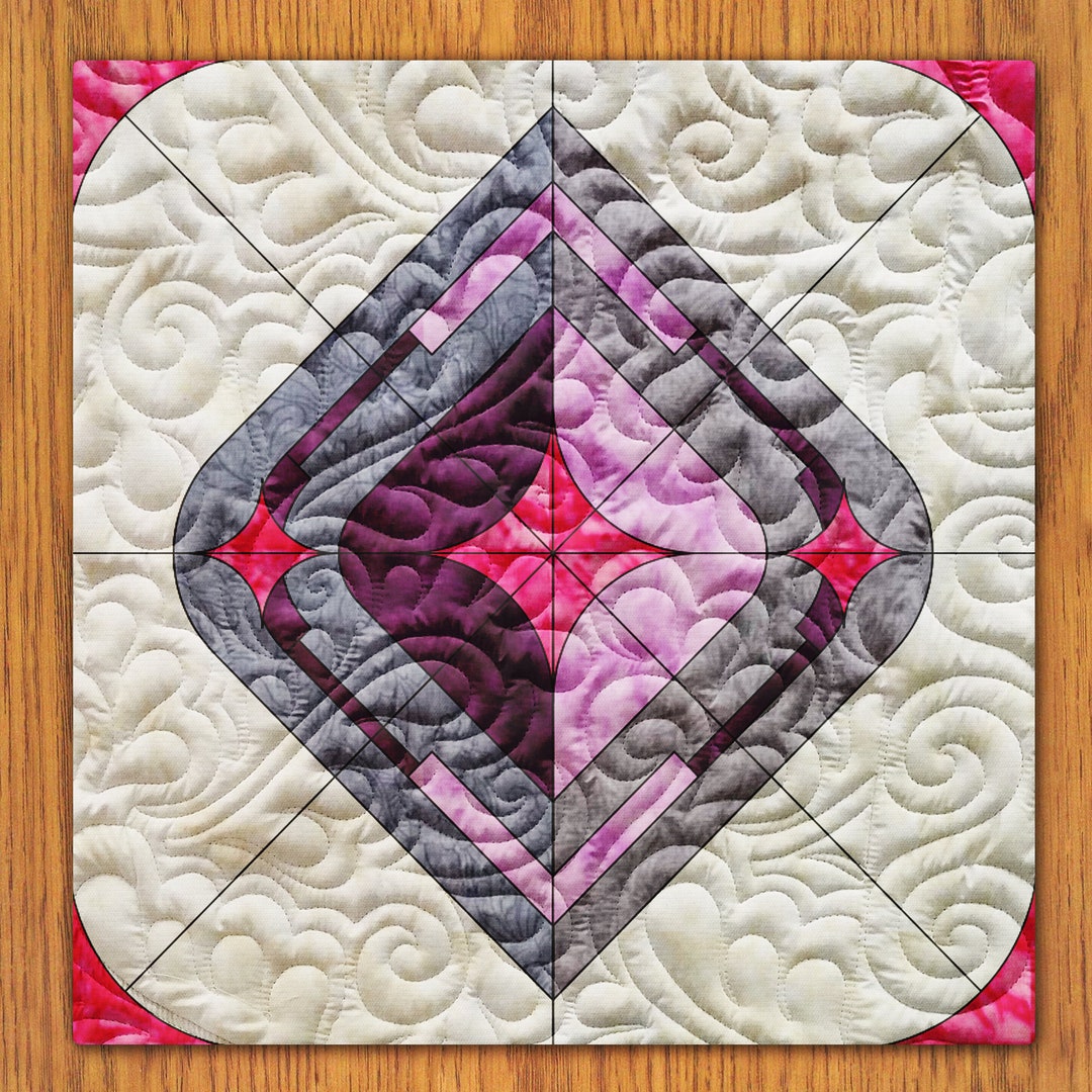 Medial Medallion Quilt Block PDF Pattern With Video Tutorial 16, 18, 20 ...