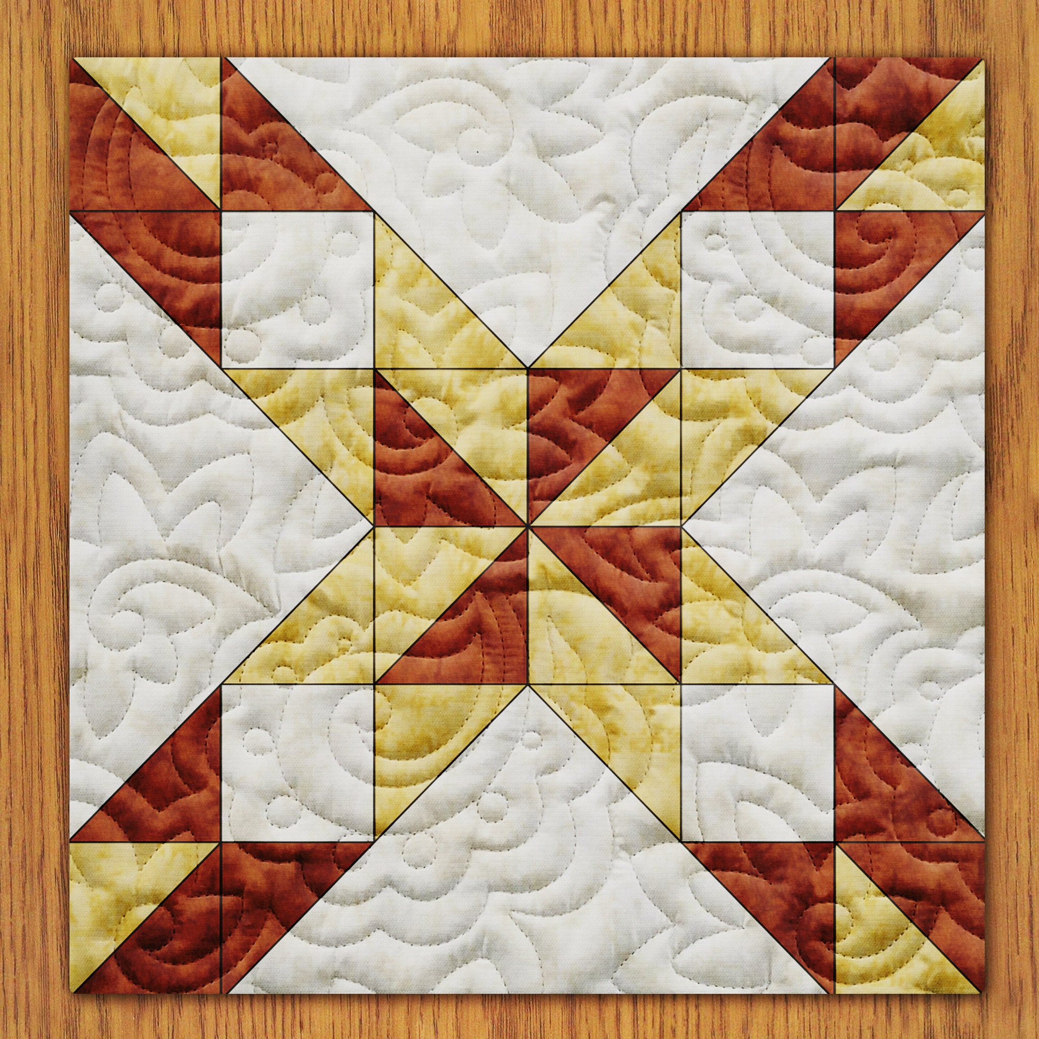 Double Pinwheel Star Quilt Block PDF Pattern With Video Tutorial || 6 ...