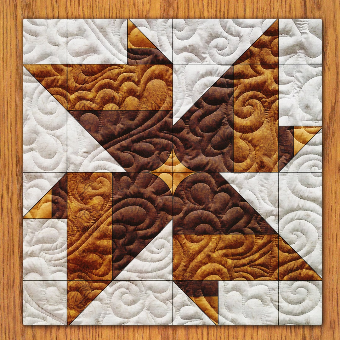 Eight Sided Pinwheel Quilt Block PDF Pattern With Video Tutorial || 6 ...