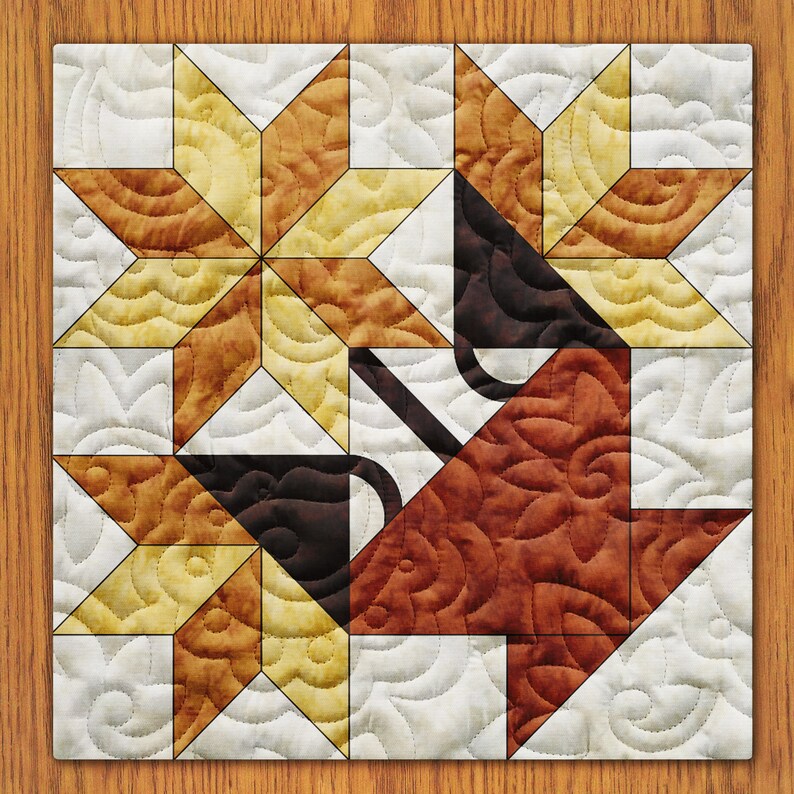 Blossom Pottery Quilt Block PDF Pattern With Video Tutorial - Etsy
