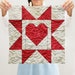 Hearts and Stars Quilt Block PDF Pattern With Video Tutorial || 6, 8 ...