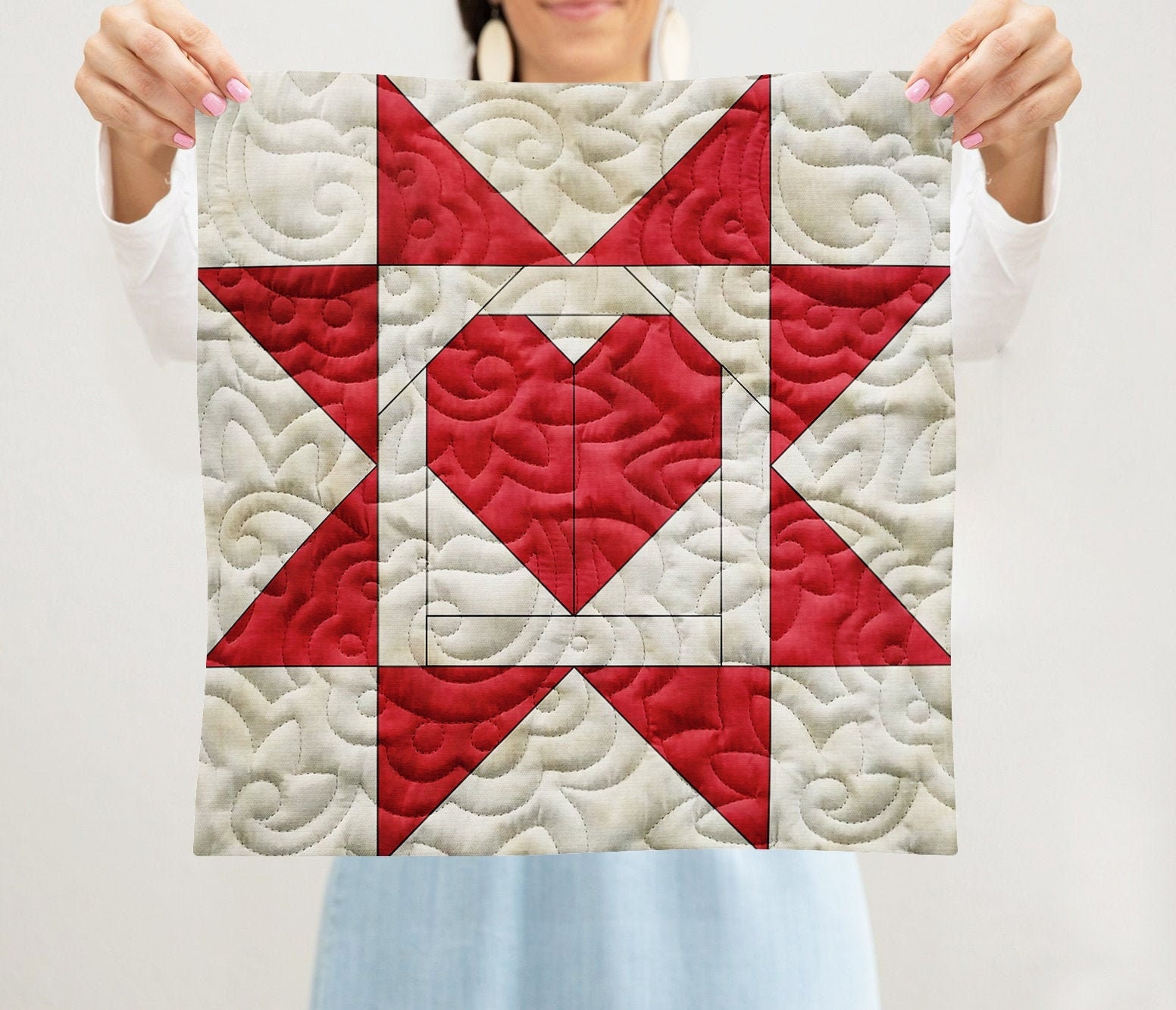 Hearts and Stars Quilt Block PDF Pattern With Video Tutorial || 6, 8 ...