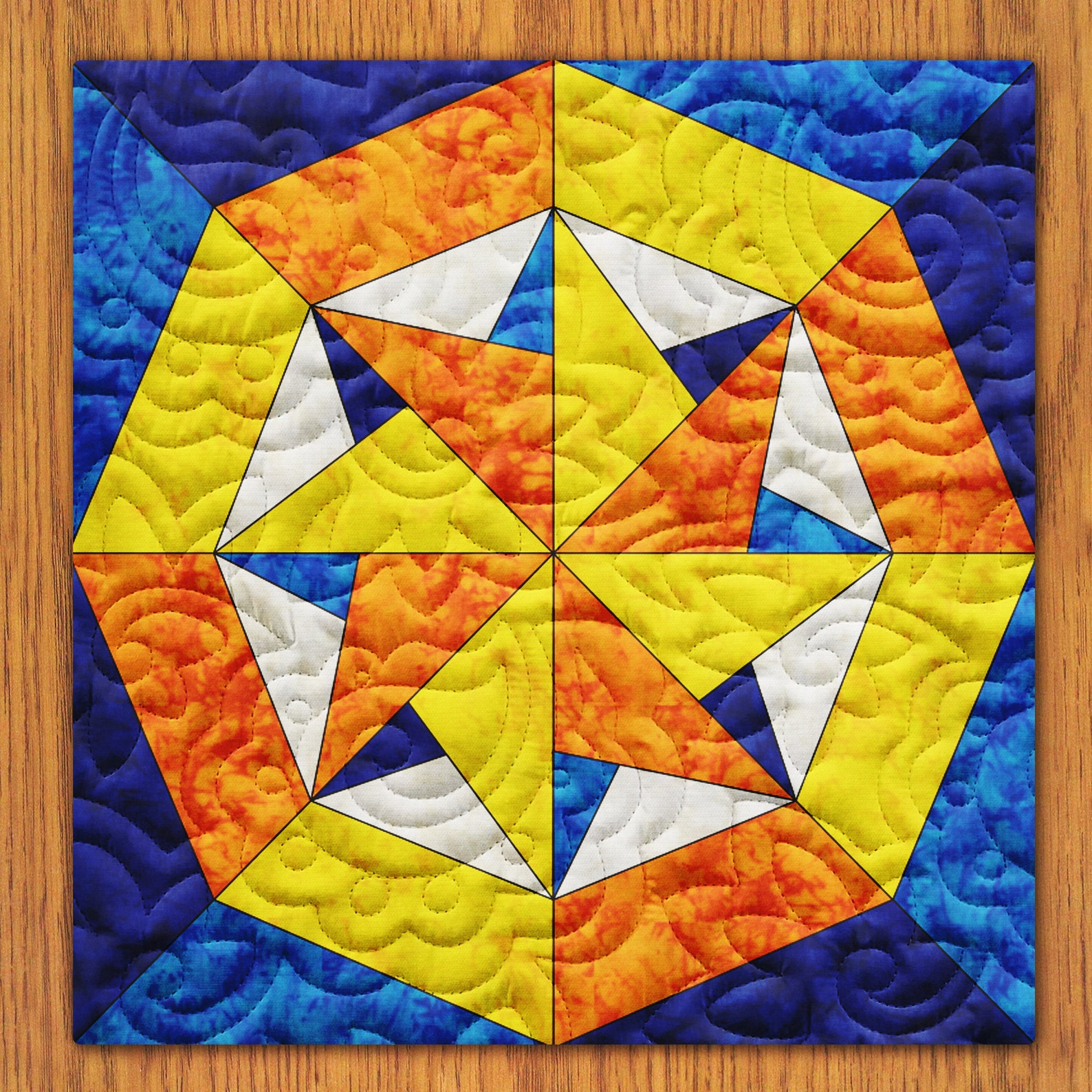 Paper Star Wheel Quilt Block PDF Pattern With Video Tutorial || 16, 18 ...