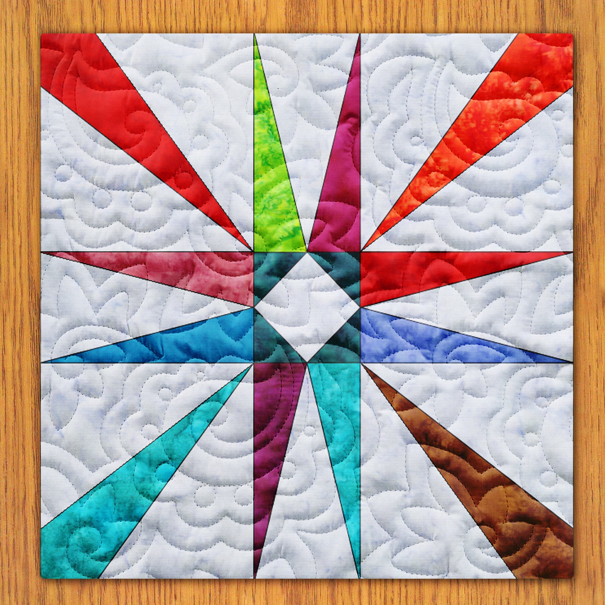 Mosaic Stars Quilt Block PDF Pattern With Video Tutorial || 16, 18, 20 ...