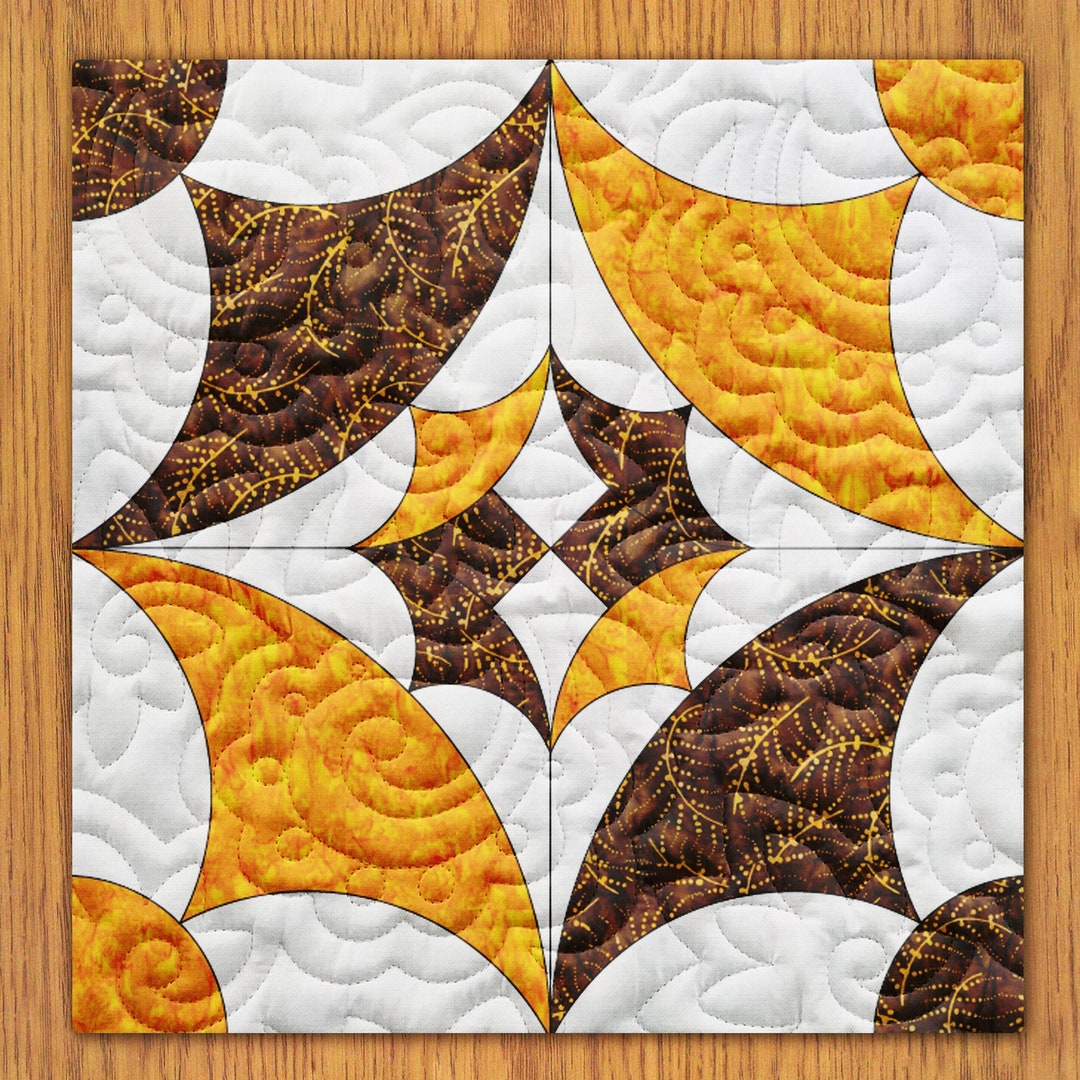 Stark Florets Quilt Block PDF Pattern With Video Tutorial || 6, 8, 10 ...
