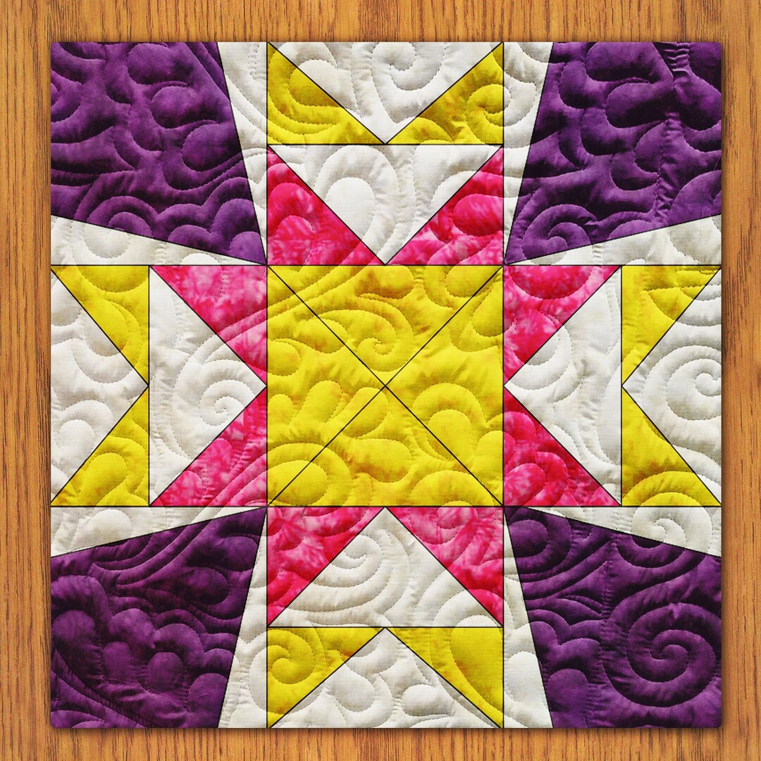 Explosive Star Quilt Block PDF Pattern With Video Tutorial - Etsy