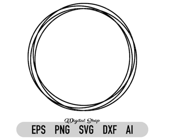 Thick Layered Circle Frame SVG - Circle Frame SVG - Frame Svg - Digital ...