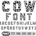 Cow Font Svg, TTF, Png, Cow Alphabet Svg, Cow Farmhouse Font, Animal ...
