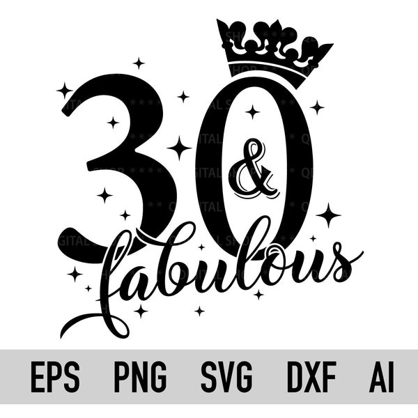 30 And Fabulous Svg Etsy