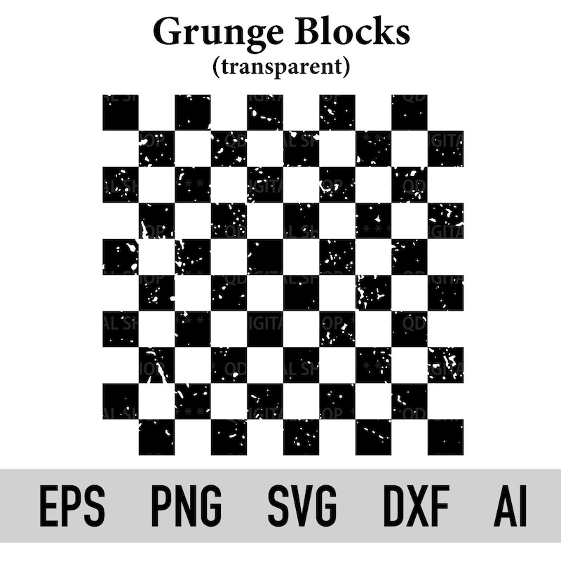 Checkered Block Svg - Etsy