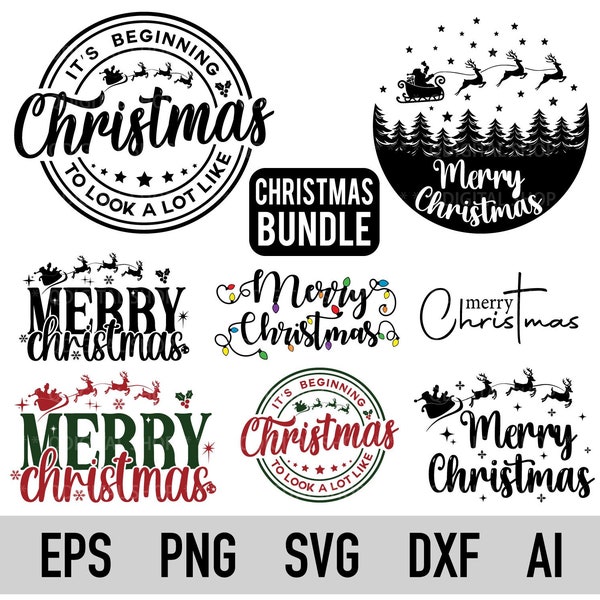 Christmas Svg Bundle - Etsy