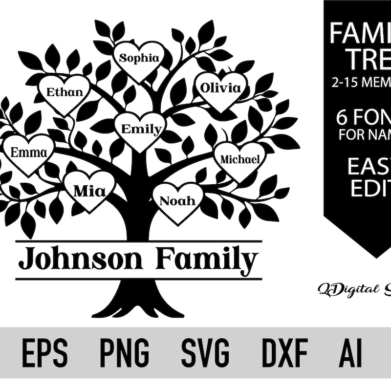 Family Tree Svg - Etsy