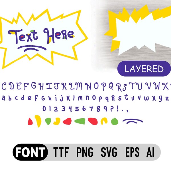 Layered Fonts Svg - Etsy