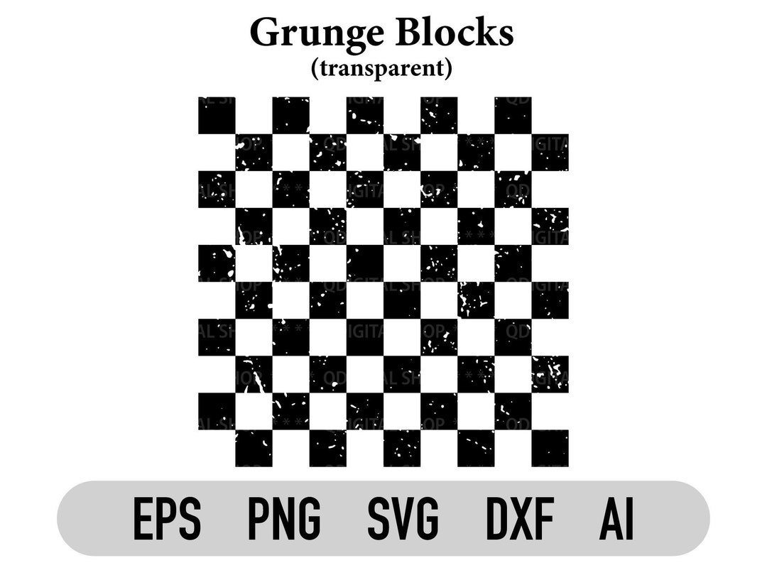 Grunge Blocks SVG, PNG, Checkboard Svg, Distressed Background Svg ...