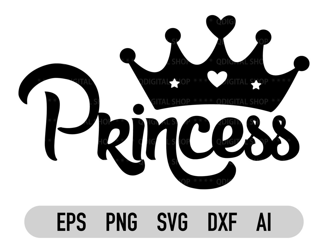Princess Svg, Png, Crown Svg, Cut File for Cricut, Silhouette, Princess ...