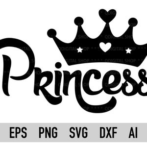 Princess Svg, Png, Crown Svg, Cut File for Cricut, Silhouette, Princess ...