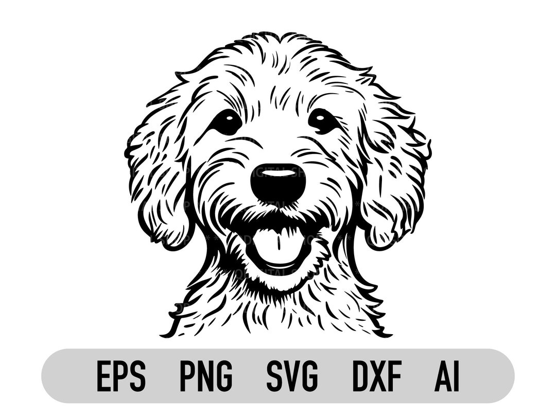Goldendoodle Svg and Png, Goldendoodle Silhouette, Cute Goldendoodle ...