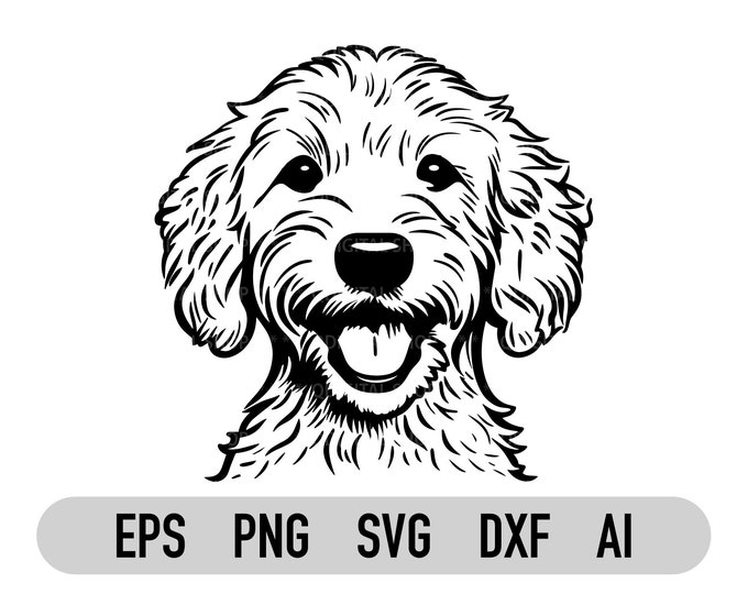 Adorable Peeking Goldendoodle SVG + PNG Set - Golden Doodle Puppy ...