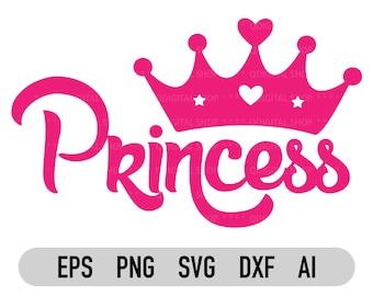Princess Svg, Png, Crown Svg, Cut File for Cricut, Princess Silhouette ...