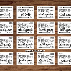 Back to School Signs for 2021 First Day of School Pictures, Grades ...