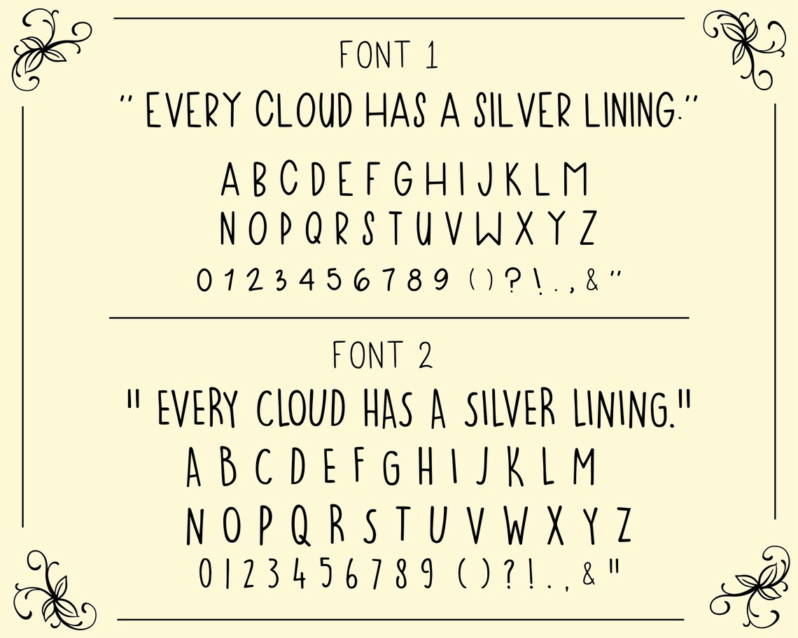 Handwriting Fonts Handwritten Fonts Craft Font Font for - Etsy