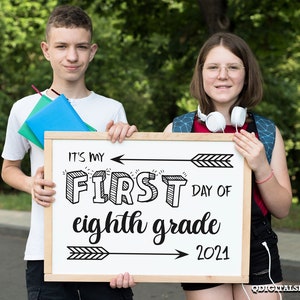 Back to School Signs for 2021 First Day of School Pictures, Grades ...