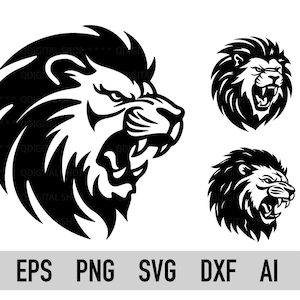 León Svg, Png, Cabeza de León Svg, Dxf, 300dpi, Cricut, Imágenes ...