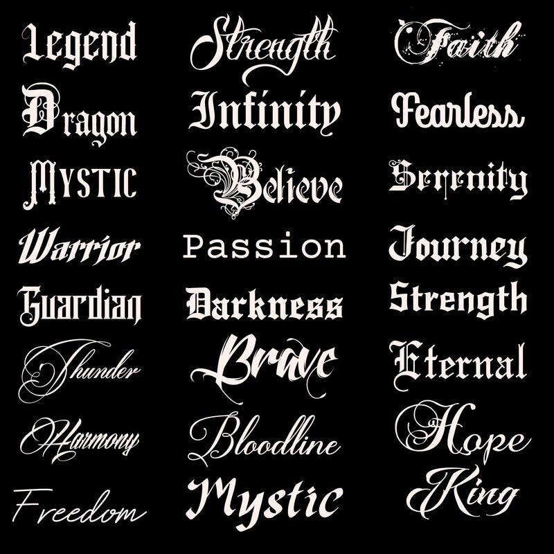Tattoo Fonts - Etsy