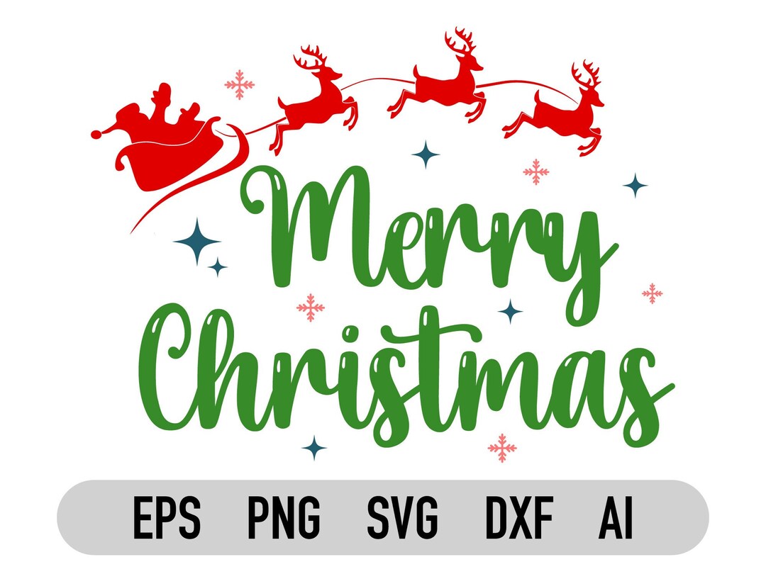 Merry Christmas Svg, Png, Christmast Clipart, Merry Christmas Sign Svg ...