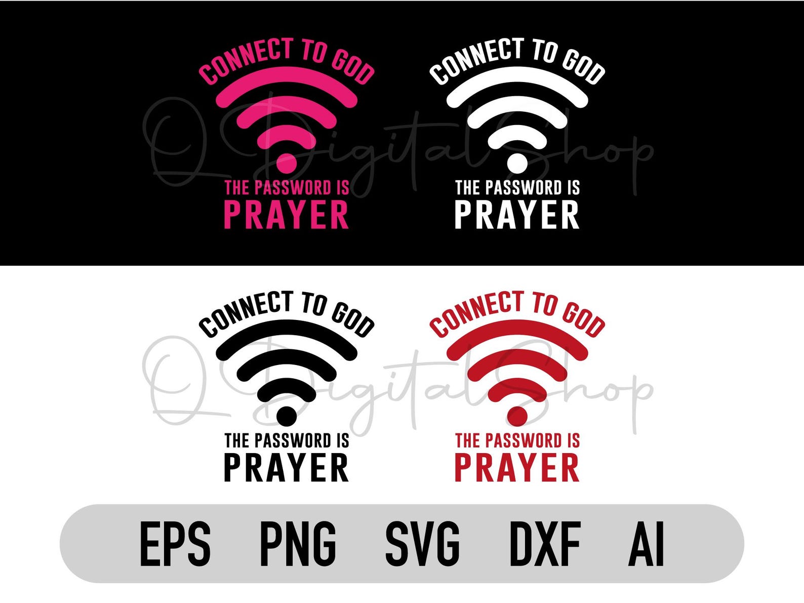 Connect to God the Password is Prayer Svg Png, Inspirational Saying Svg ...