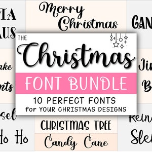 Christmas Font Bundle, Crafty Fonts, Cricut Fonts, Farmhouse Fonts ...